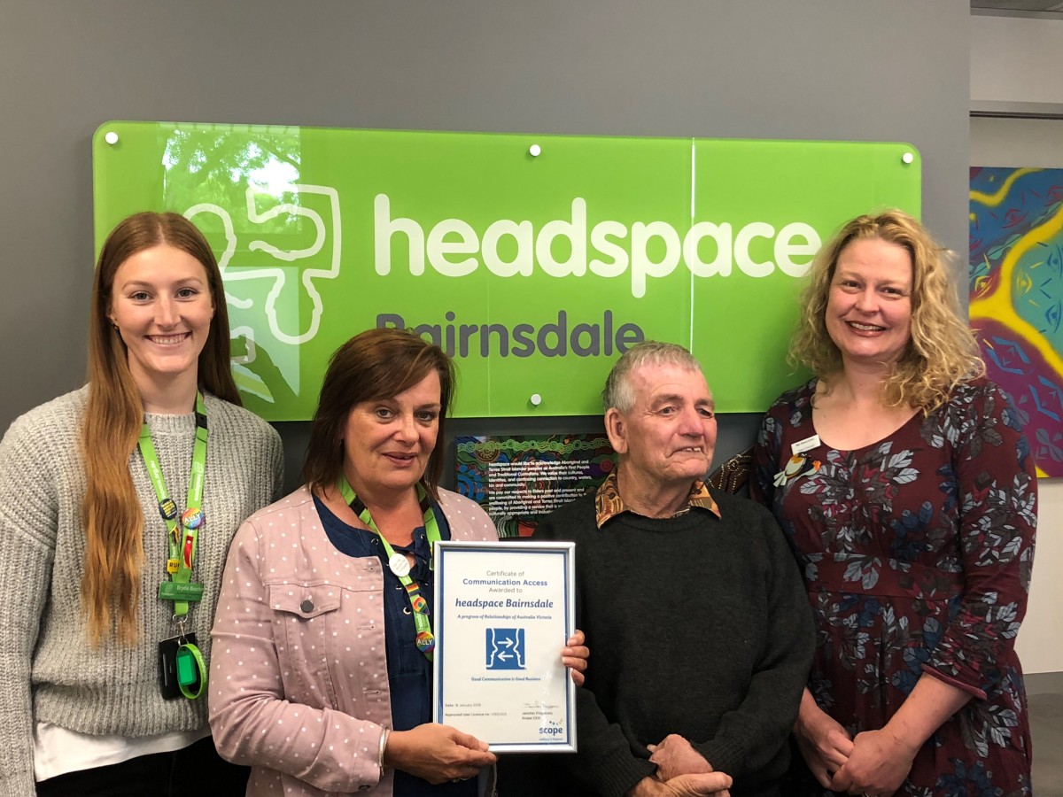 headspace Bairnsdale awarded Communication Access Symbol