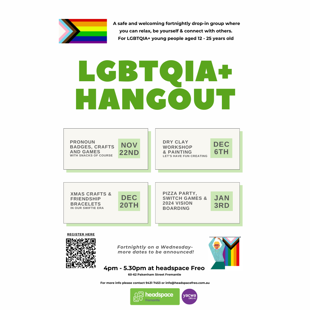 headspace Fremantle LGBTQIA+ hangout group