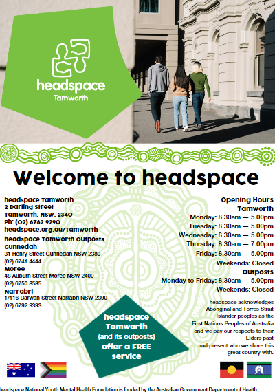 Welcome Pack for Young People Accessing headspace Tamworth
