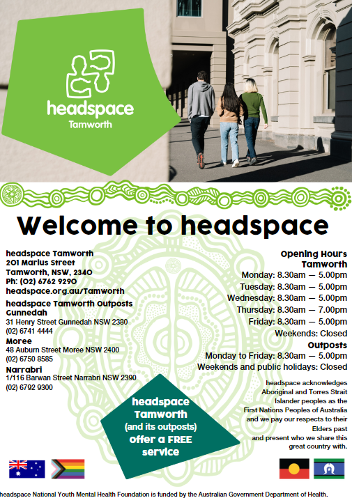 Welcome Pack for Young People Accessing headspace Tamworth