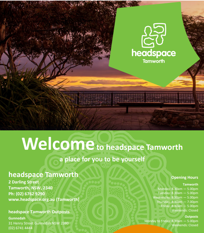 Welcome Pack for Young People Accessing headspace Tamworth